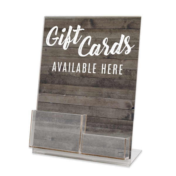 Gift Card and Backer Display Stand | EZFacility Store