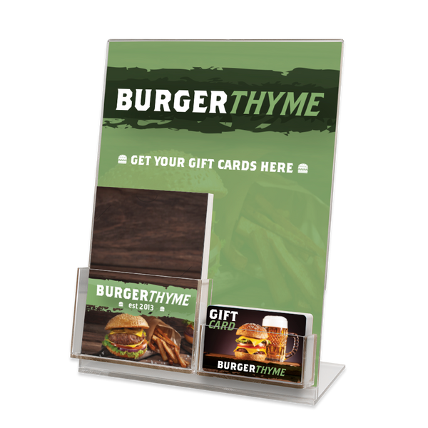 Gift Card and Backer Display Stand | EZFacility Store